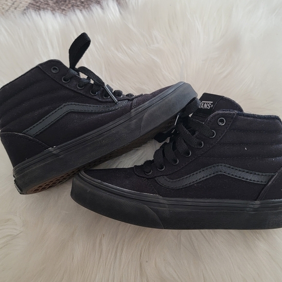 Vans | Shoes | Vans Mono Black High Top 3 | Poshmark